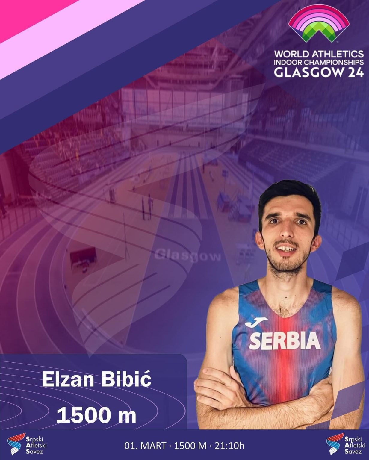 Četvoro atletičara Srbije na Svetskom prvenstvu u dvorani u Glazgovu ...